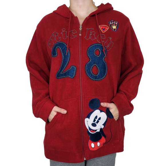 Disney | Jackets & Coats | Vintage 9s Disney Mickey Mouse 28 Fleece ...